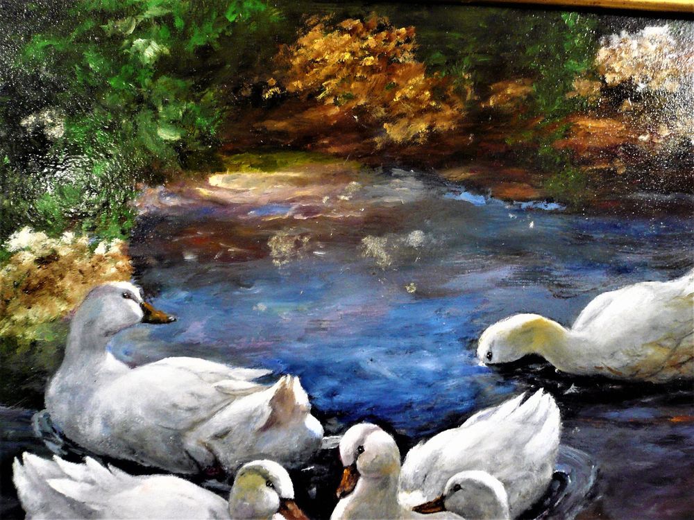 Adolf LOHMANN, Entenschar im Teich (Gebraucht) in Oberhofen am ...