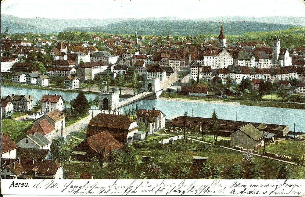 AK AARAU KETTENBRÜCKE etc. 1902 (Gebraucht) in Aarau für CHF 2 – mit Lieferung auf Ricardo kaufen