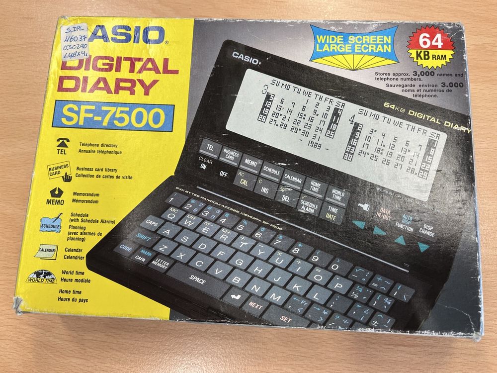 CASIO Digitaler Organizer SF-7500 64KB Vintage (Gebraucht) in Winterthur für CHF 15 – mit ...