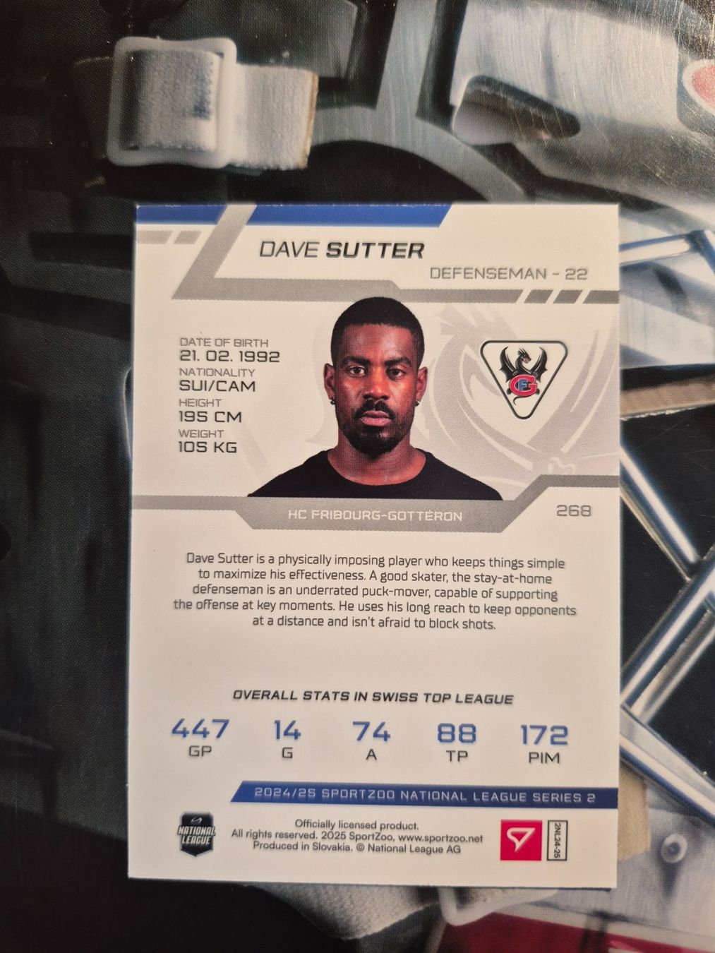 Dave Sutter HC Fribourg Gotteron 2024/25 Sportzoo (Gebraucht) in ...