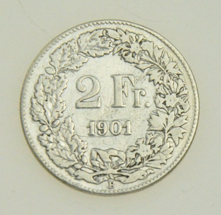 2 Franken 1901 Schweiz Silbermünze (Gebraucht) in Wettingen für CHF 87 – mit Lieferung auf ...