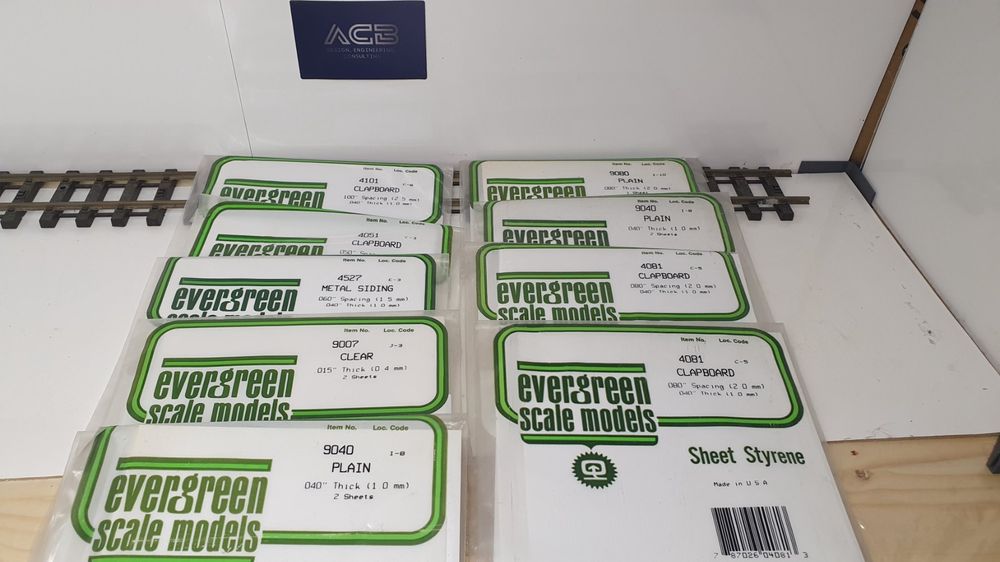 Spur 0, Evergreen scale model styrene sheets | Kaufen auf Ricardo