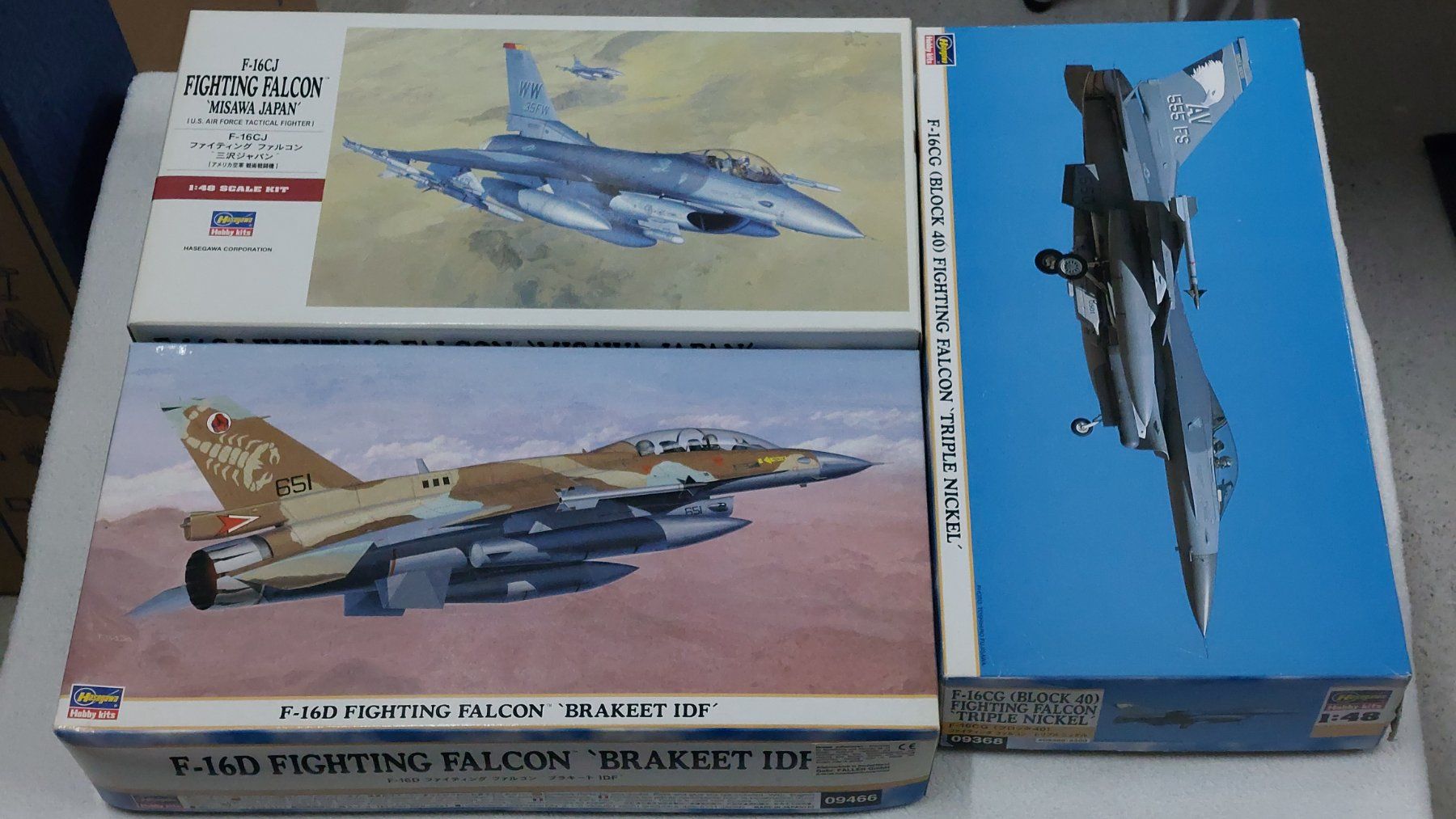 Hasegawa 1/48 3 x F-16 Fighting Falcon (Neu und originalverpackt) in ...