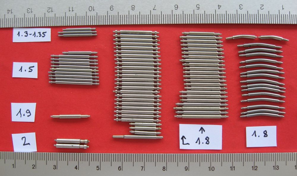 Spezielle Uhren Federstege, div. Durchmesser, gebogene(127p) (Gebraucht ...