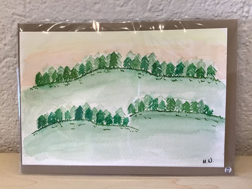 Handgemalte Karte / Wald | Kaufen auf Ricardo