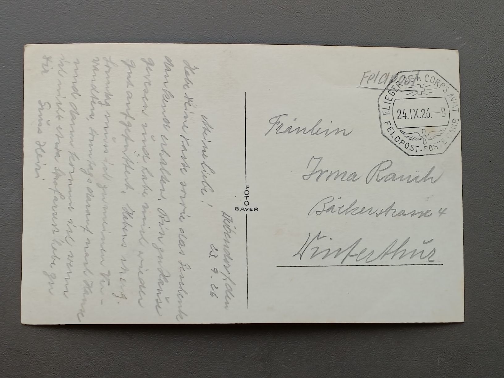 Echt Photo Karte / Flieger - Gelaufen Feldpost Flieger Abt. (Gebraucht ...