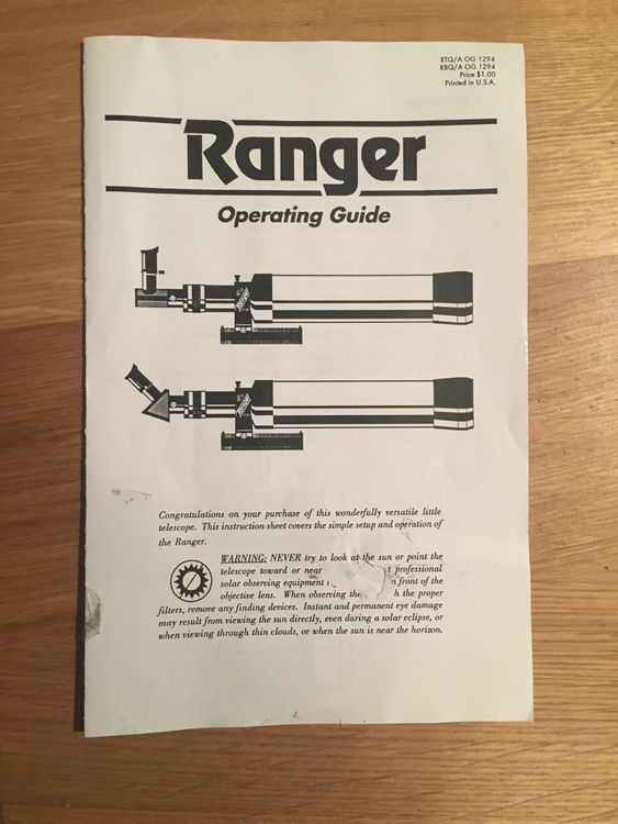 Teleskop Televue Ranger 480mm, mit Stativ und Zubehör (Gebraucht) in ...