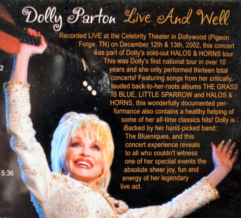 DVD "Dolly Parton" Live And Well, DIGITAL SURROUND SOUND (Gebraucht) in ...