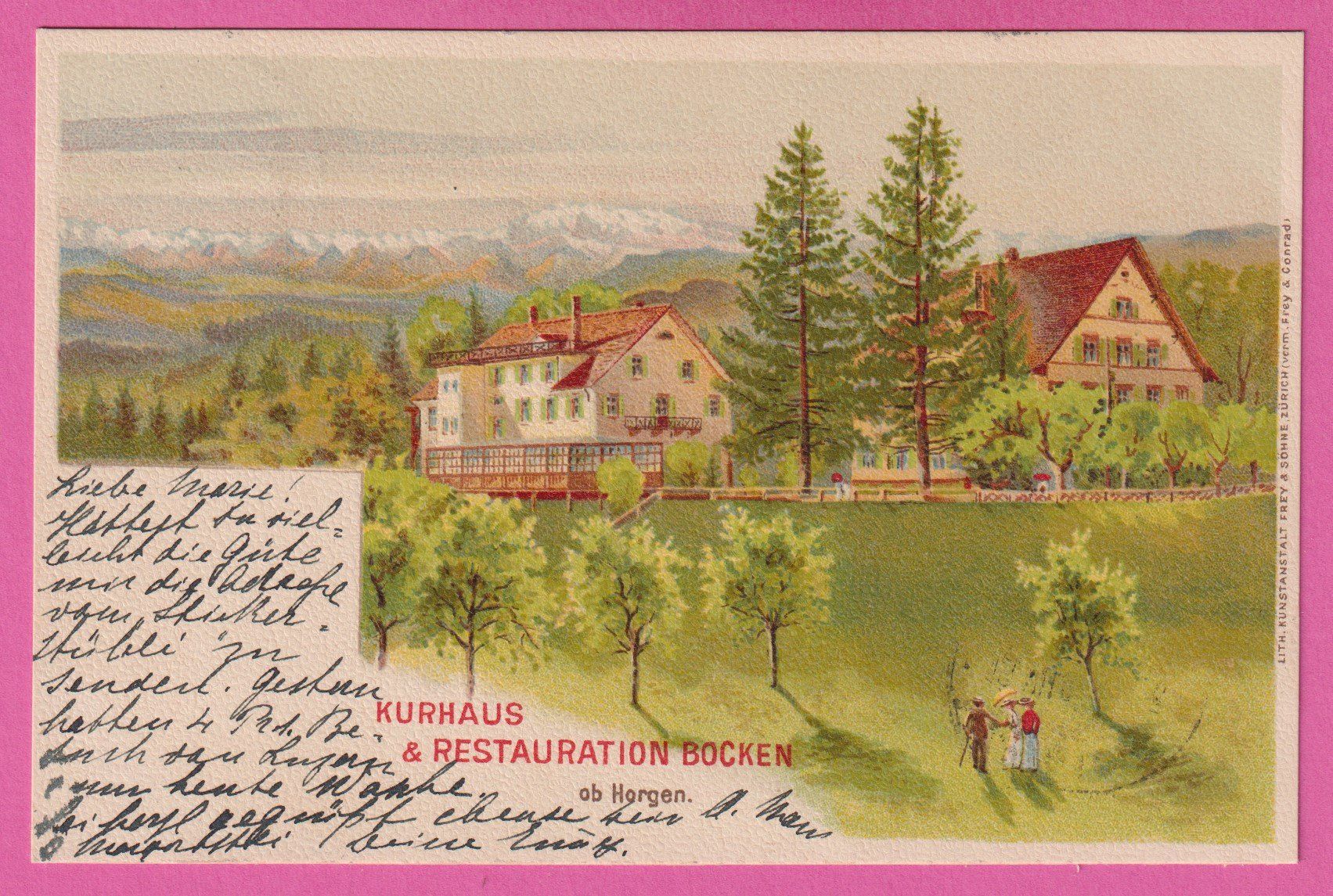 Kurhaus & Restaurant Bocken ob Horgen gel 1903 (Gebraucht) in ...
