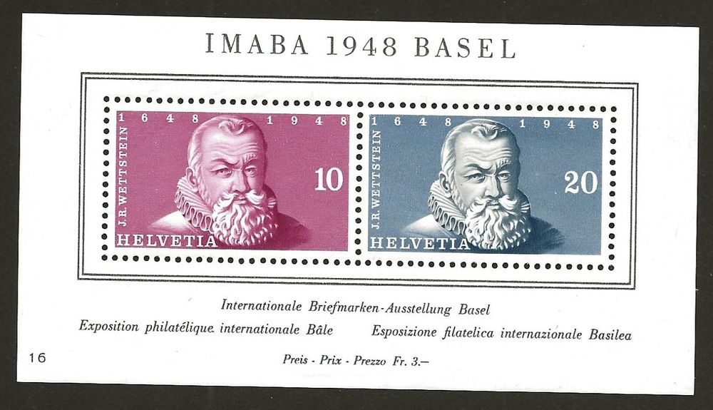 Schweiz 1948 Basel IMABA Blockausschnitte postfrisch 80.- (Gebraucht) in Au ZH für CHF 1 – mit ...