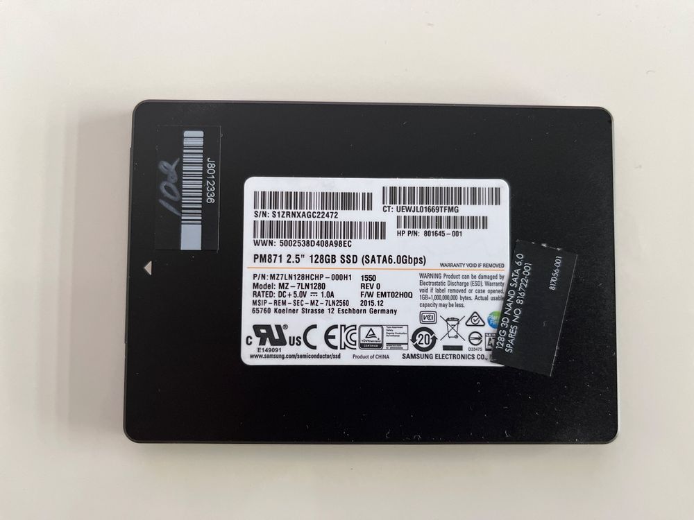 Samsung SSD 128GB Ab 1.- Fr. (Gebraucht) in Schaffhausen für CHF 1 ...