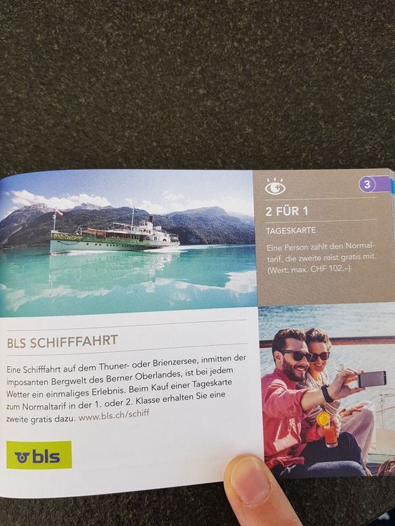 BLS Schifffahrt Tageskarte 2 für 1 (Neu und originalverpackt) in ...
