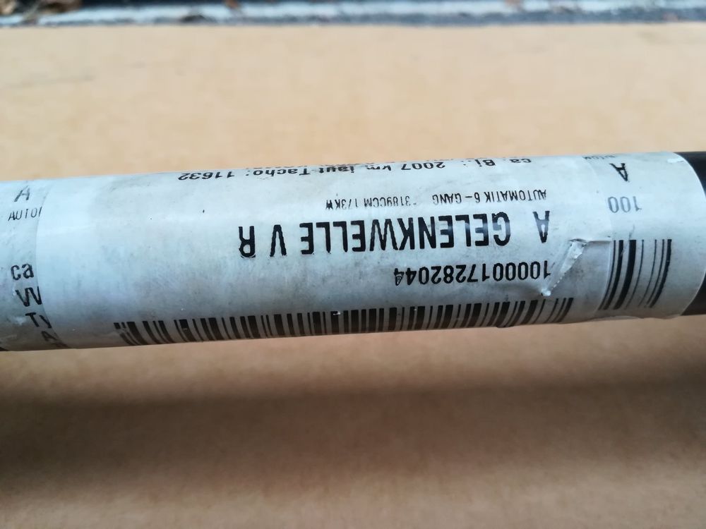 Antriebswelle VW T5 7H0 407 272 BM RHT (Gebraucht) in Bischofszell für ...