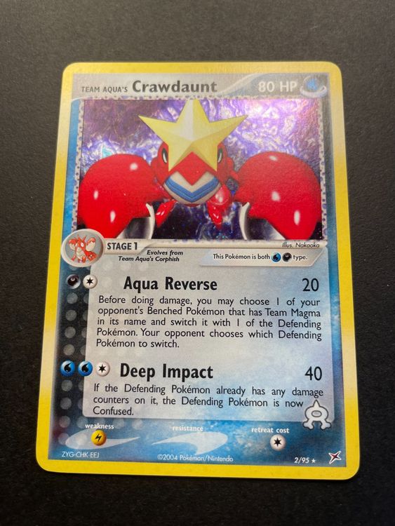 Team Aqua's Crawdaunt Holo 2/95 EX Team Magma vs Team Aqua (Gebraucht) in Zürich für CHF 13 ...