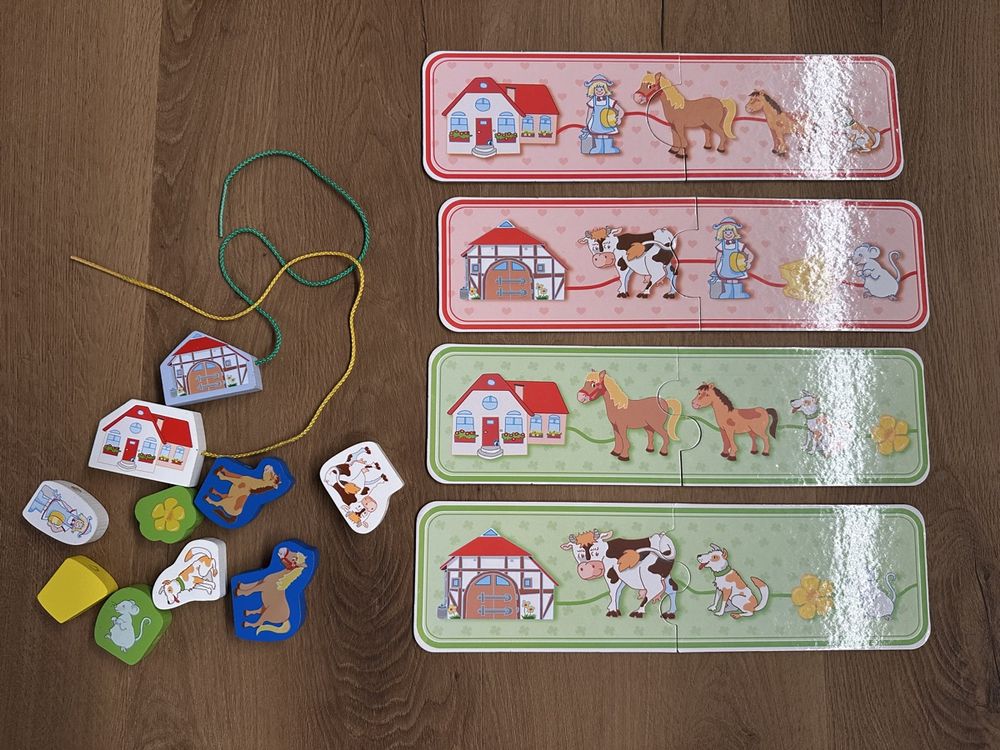 Wooden Story Sequencing Puzzle - Farm Animals, Complete (Neu (gemäss ...