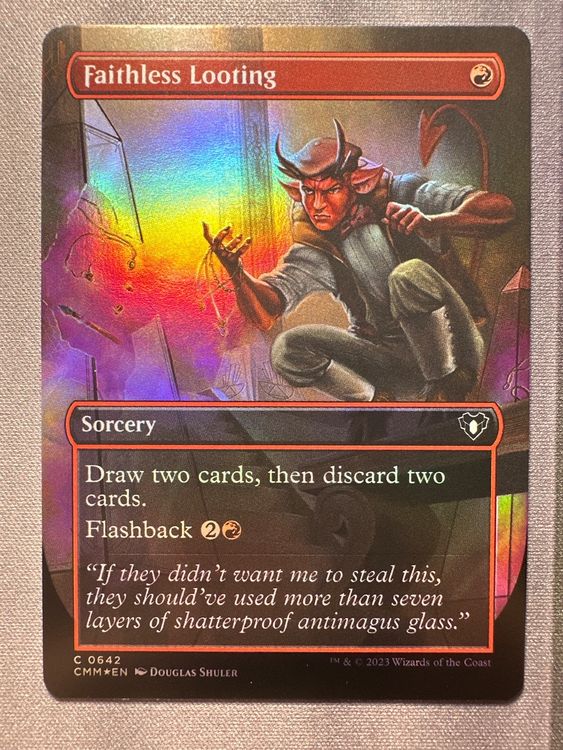 Faithless Looting FOIL Variant 0642 Commander Masters (Neu (gemäss ...