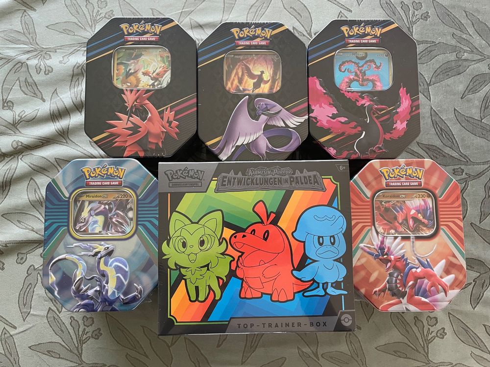 Pokémon TCG Set aus Tins & Top Trainer Box (Neu und originalverpackt ...