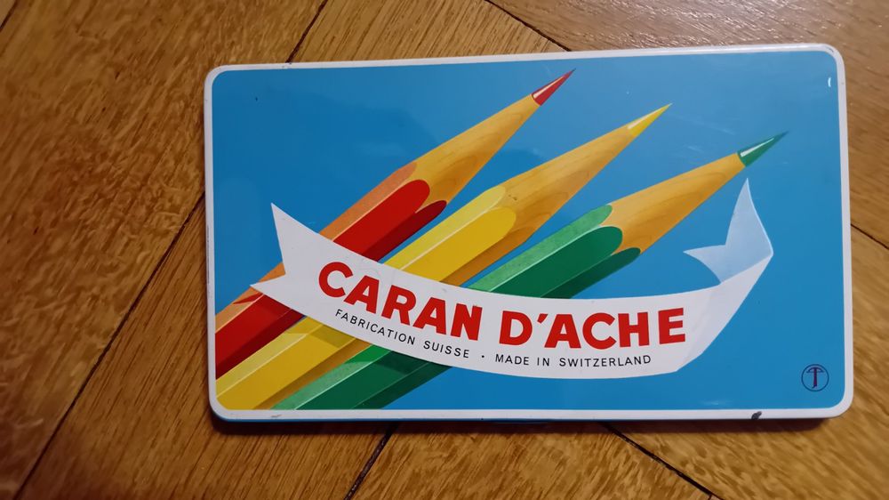 Ancienne boîte de crayons Caran d'Ache - 12 pièces - métal | Kaufen auf ...