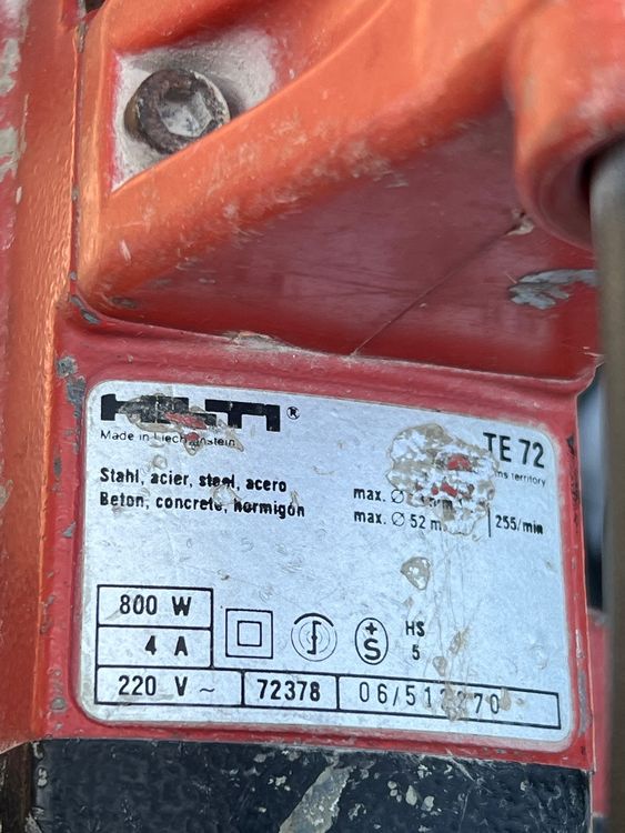 Hilti TE72 Gebraucht (Gebraucht) in Allschwil für CHF 102 – nur ...