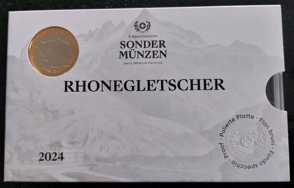 CH - Münzsatz 2024 pp Rhonegletscher (Neu und originalverpackt) in Arch für CHF 120 – mit ...