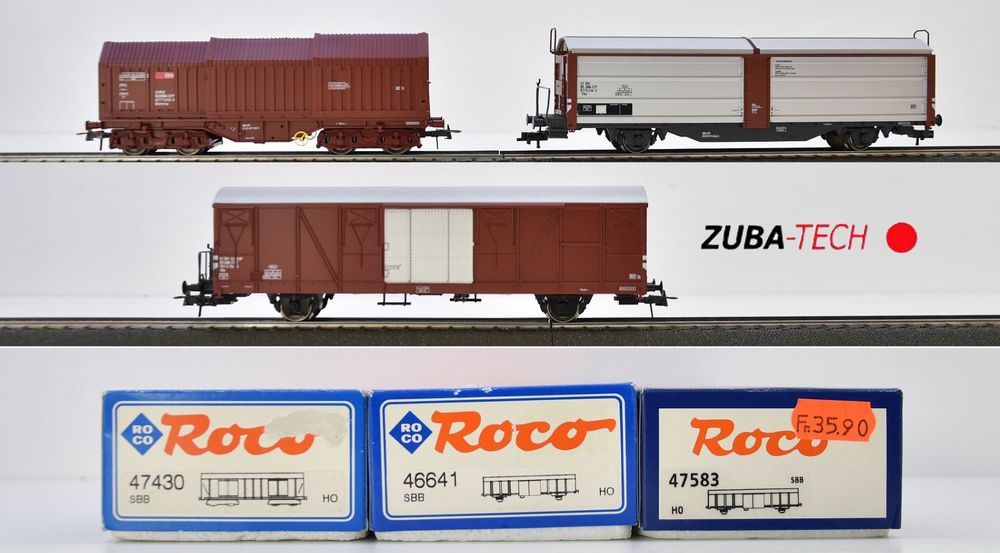 Roco 3x Gedeckter Güterwagen SBB GS H0 mit OVP | Kaufen auf Ricardo