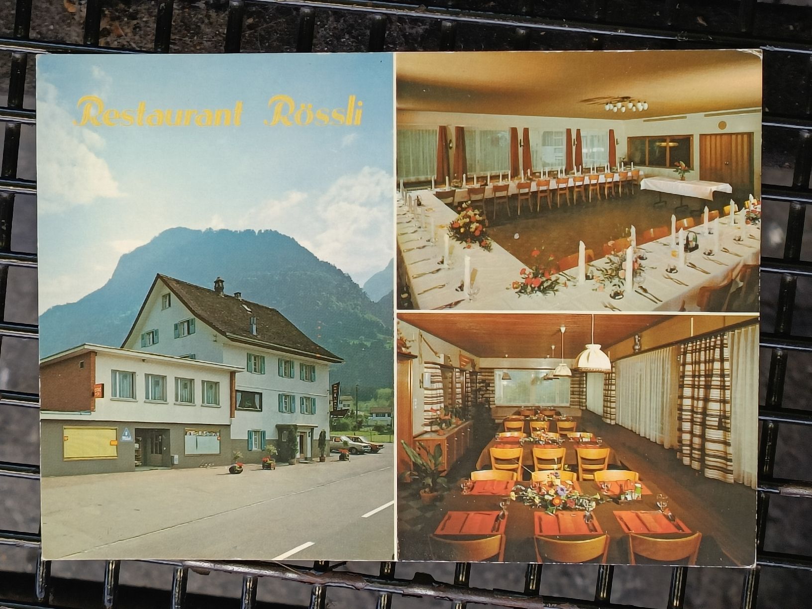 Alte Werbe Karte / Restaurant Rössli Seedorf - Uri ca. 1960 (Gebraucht ...