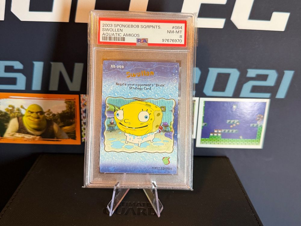 Spongebob Aquatic Amigos Swollen #084 UD 2003 PSA 8 (Neu und ...