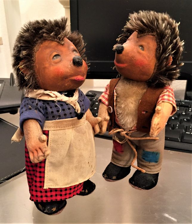 Steiff Mecki und Micki, alt, leider ohne Markensiegel H=19cm (Gebraucht ...