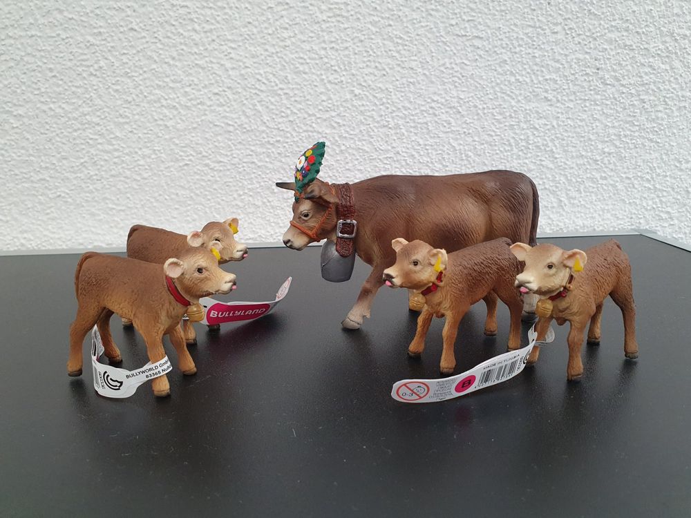 Bullyland - Kuh mit 4 Kälber (Neu (gemäss Beschreibung)) in ...
