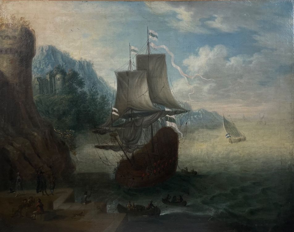 Antike grosse Segelschiff Szene auf dem Meer Gemälde (Gebraucht) in Root für CHF 19 – nur ...