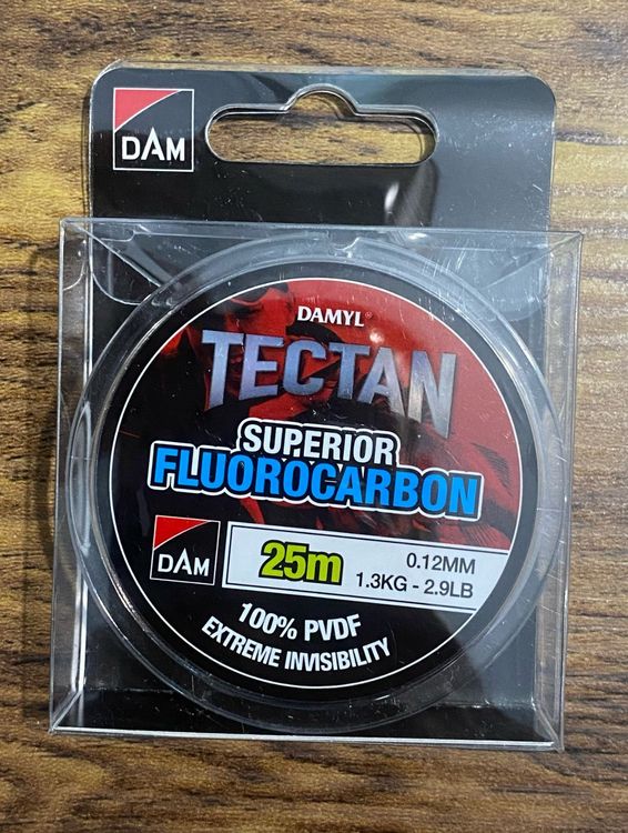 DAM Tectan Fluorcarbon 25m - 0.12 mm/1.3kg (Neu und originalverpackt ...