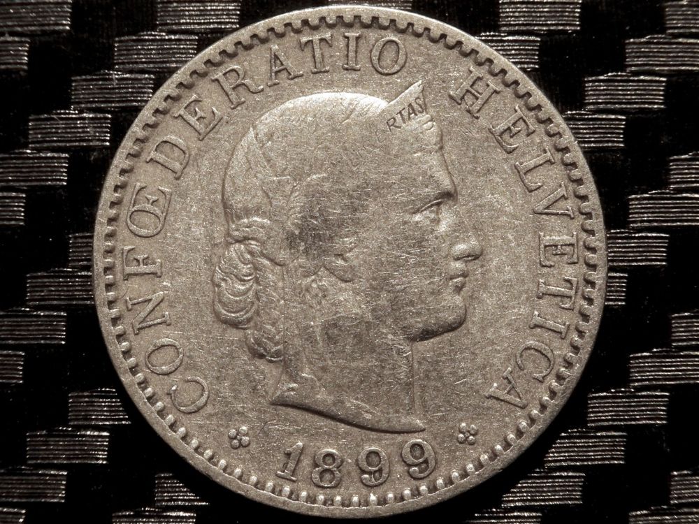 1899 - 20 cts. 0.50 Mio.!!! 3.93gr!! (Gebraucht) in Courgenay für CHF 3.5 – mit Lieferung auf ...