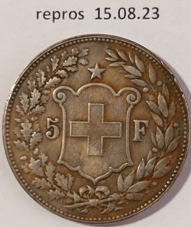 5 Franken 1888 (Replica) | Kaufen auf Ricardo