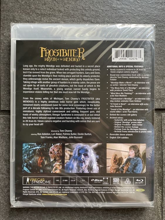 Frostbiter: Wrath of the Wendigo Blu-ray Vinegar Syndrome (Neu (gemäss ...