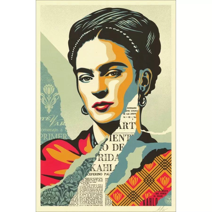 Shepard FAIREY (OBEY) “The Woman Who Defeated... Frida Kahlo (Neu ...