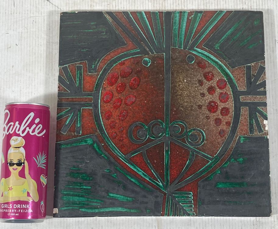 Gemälde auf Keramik verso unleserlich Signiert | Kaufen auf Ricardo