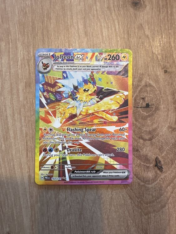 Pokémon Prismatic Evolution Jolteon EX 153/131 EN | Kaufen auf Ricardo