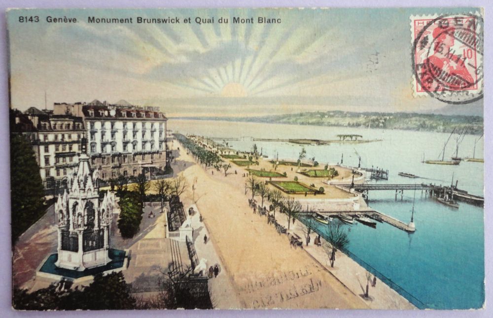 Genève, Monument Brunswick et Quai du Mont Blanc (Défectueux) à Fétigny ...