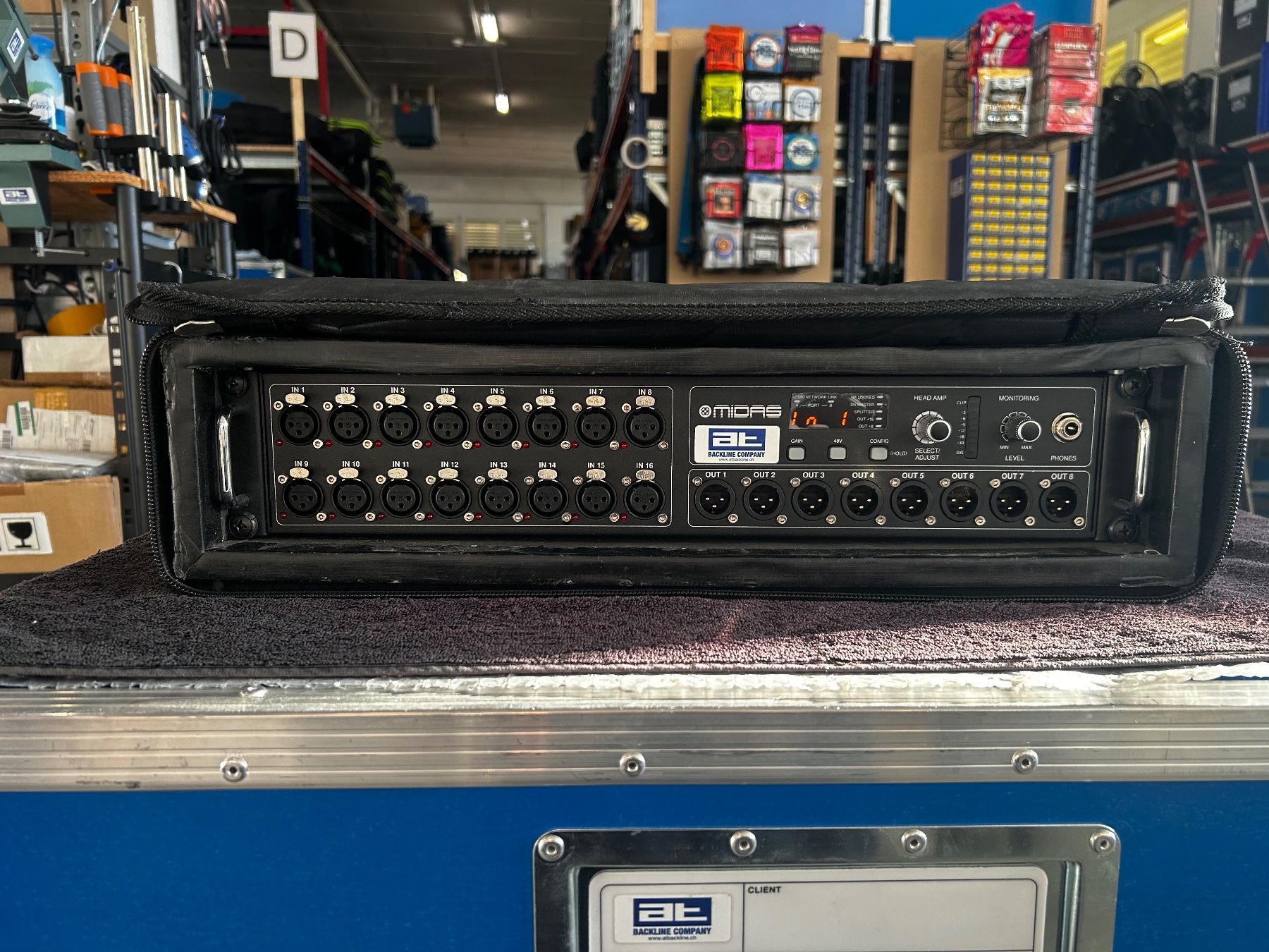 Midas DL16 (16 In + 8 Out) avec rockbag 2U (Neu (gemäss Beschreibung ...
