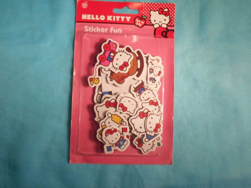 24 Hello Kitty Stickers, 3 bis 5cm breit | Kaufen auf Ricardo