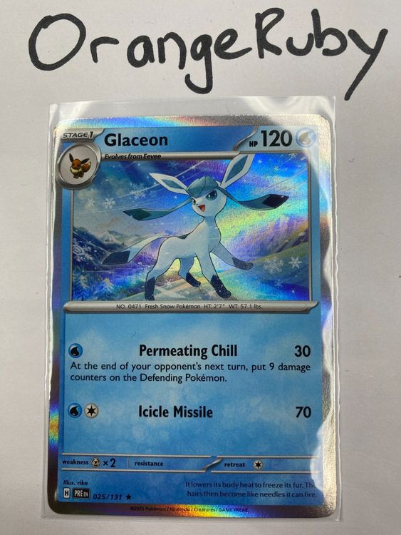 Glaceon 025/131 HOLO Prismatic Evolutions PRE English (Gebraucht) in St ...