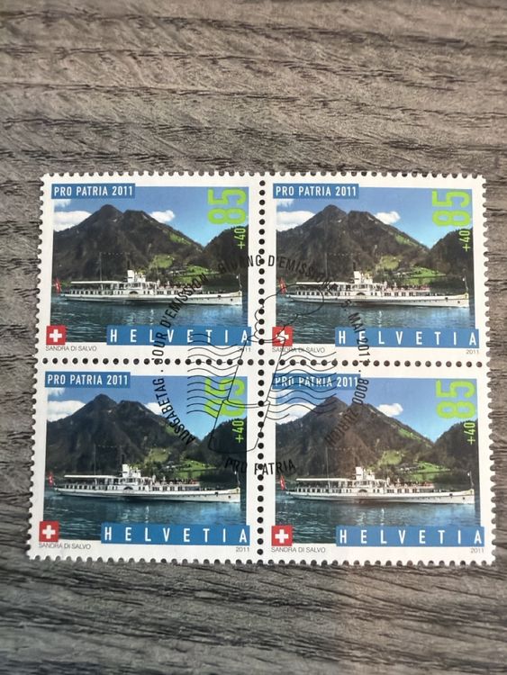 Schweiz Briefmarke Pro Patria 2011 Helvetia Schiff 🇨🇭 (48) (Neu (gemäss ...