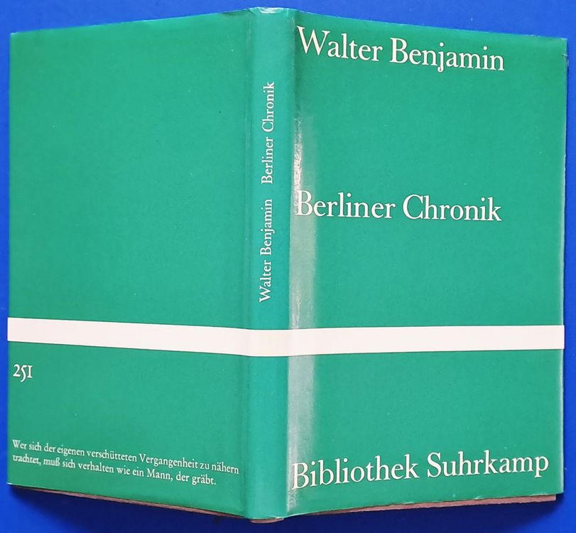 WALTER BENJAMIN: Berliner Chronik. EA der rev. Ausgabe. (Gebraucht) in Zürich für CHF 14 – mit ...