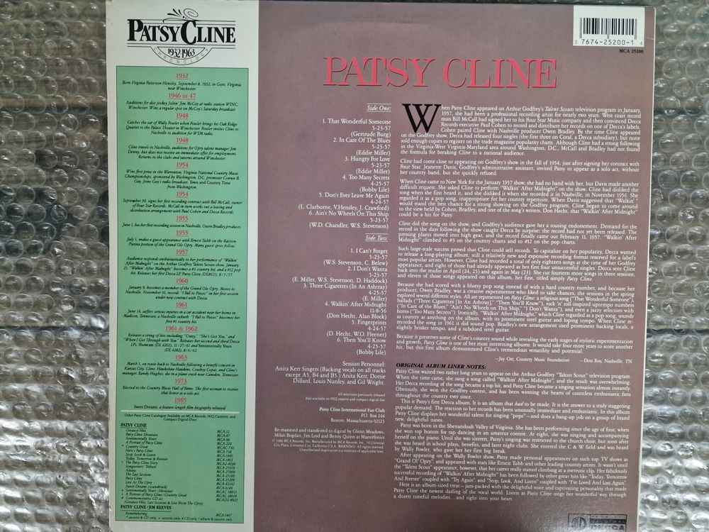 Patsy Cline LP – Patsy Cline (Gebraucht) in Root für CHF 18 – mit ...