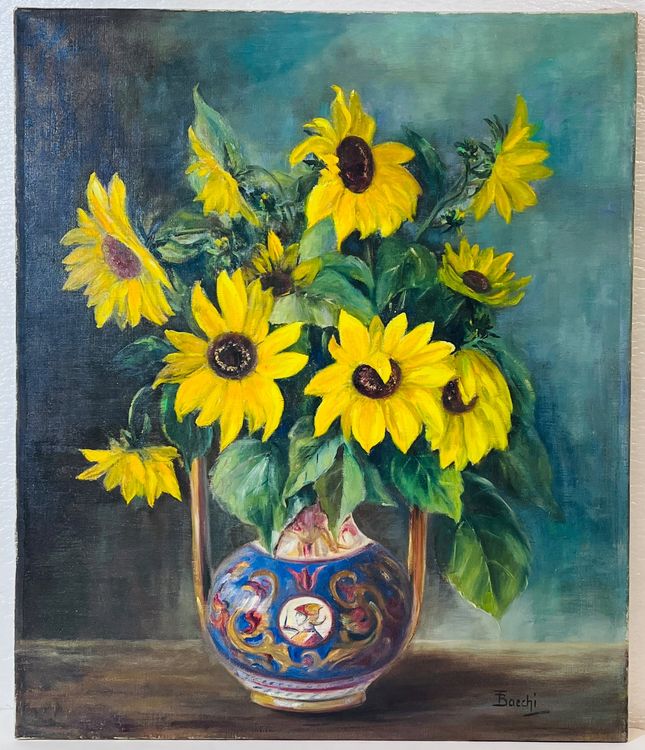 Balz Baechi ( 1937 ) Stilleben Gemälde Öl auf Leinwand (Gebraucht) in ...