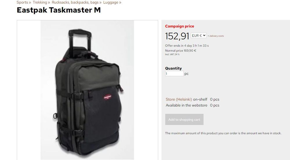 Eastpak Taskmaster L backpack (Gebraucht) in Geneve für CHF 79 – mit ...