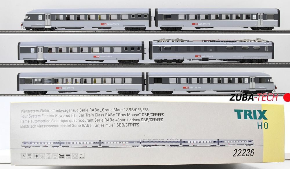 Märklin 22236 Graue Maus RABe 1054 6tlg SBB H0 Digital OVP (Neu (gemäss ...