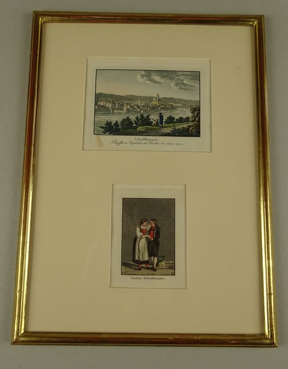SCHAFFHAUSEN ANSICHT & TRACHT, AQUATINTA UM 1850 (Gebraucht) in Grüningen für CHF 128 – mit ...