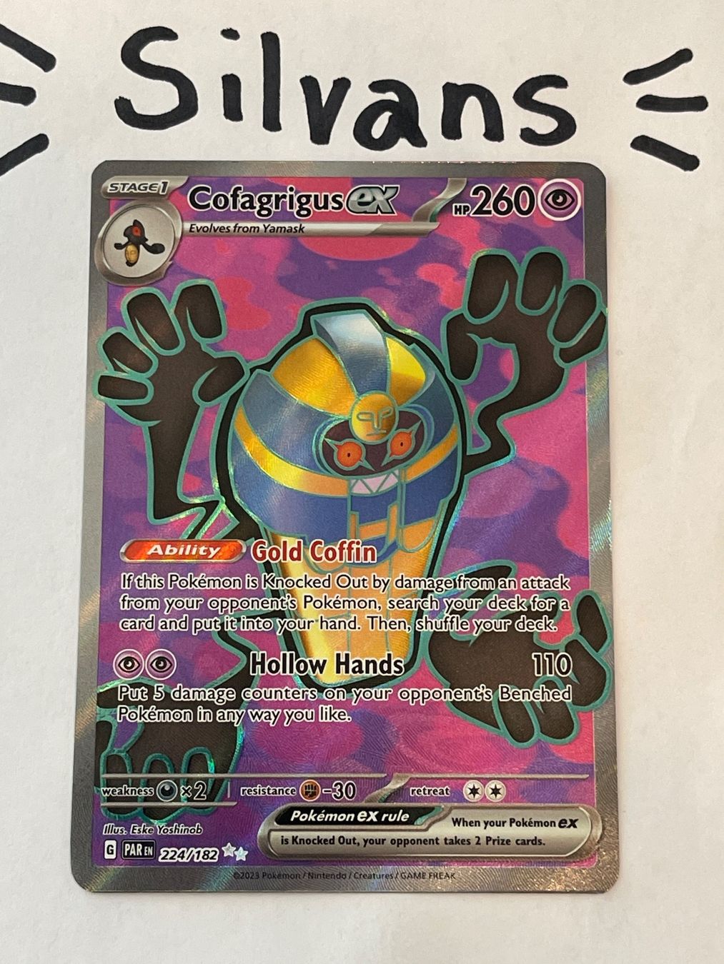 Cofagrigus ex Full Art 224/182 Paradox Rift Englisch (Neu (gemäss ...