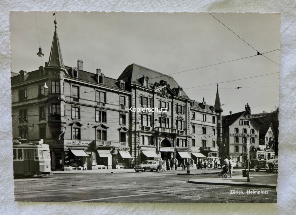 AK ZÜRICH HEIMPLATZ, Tram, Schauspielhaus, belebt (Gebraucht) in Wallisellen für CHF 8 – mit ...
